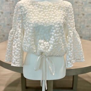 Milly | Tops | Nwot Milly Lydia Floral Embroidered Lace White Crop Top ...